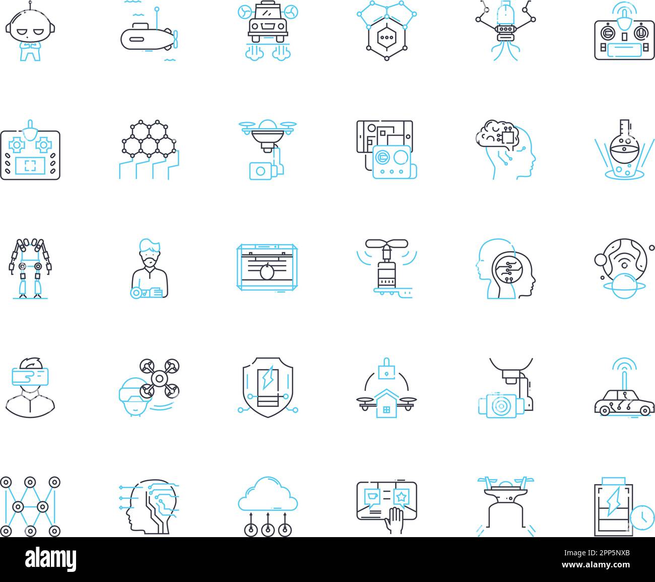 Smart dispatch linear icons set. Efficiency, Automation, Optimization, Speed, Coordination, Real ...