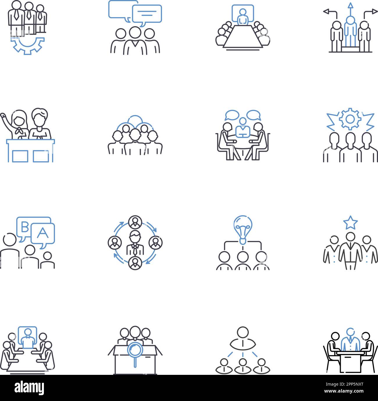 Conglomeration Line Icons Collection Merger Amalgamation Integration