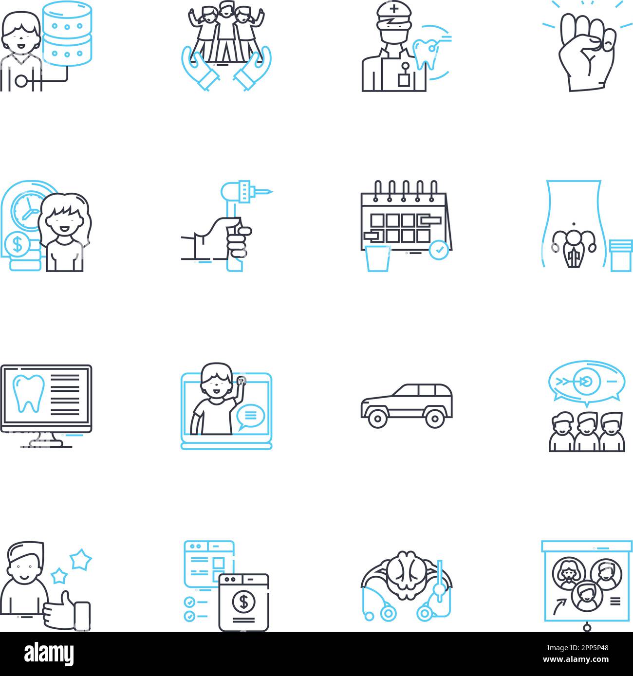 Workplace Safety linear icons set. Compliance, Hazards, Risk ...