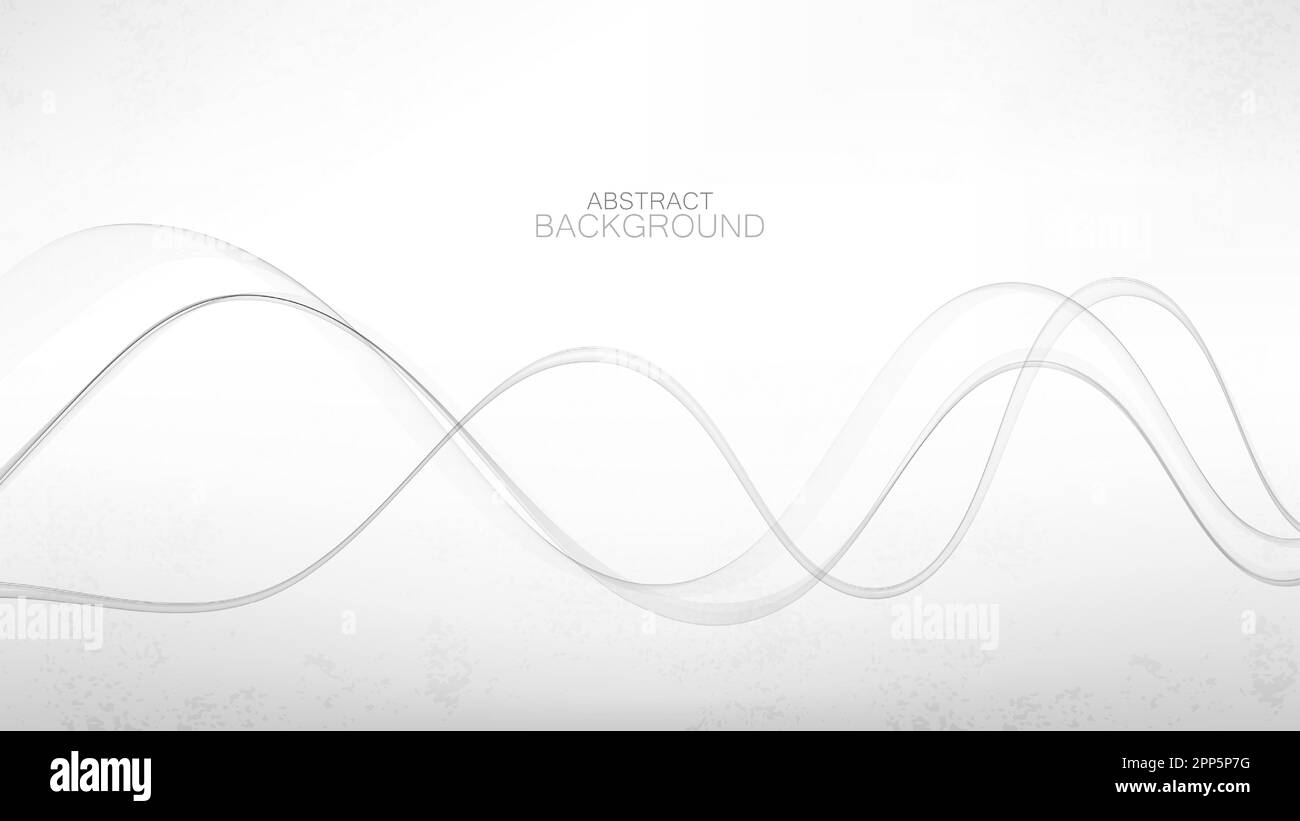 Gray wavy lines on white background with texture.Elegant business ...