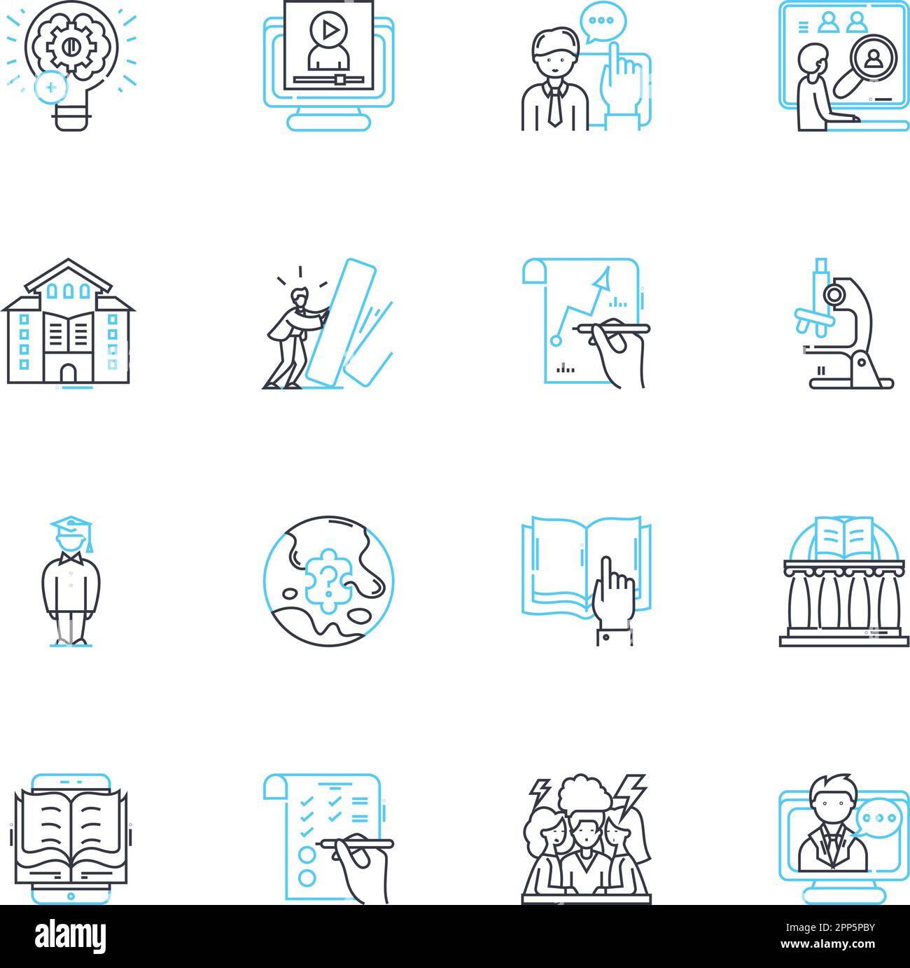 Lifelong Learning linear icons set. Growth, Exploration, Curiosity ...