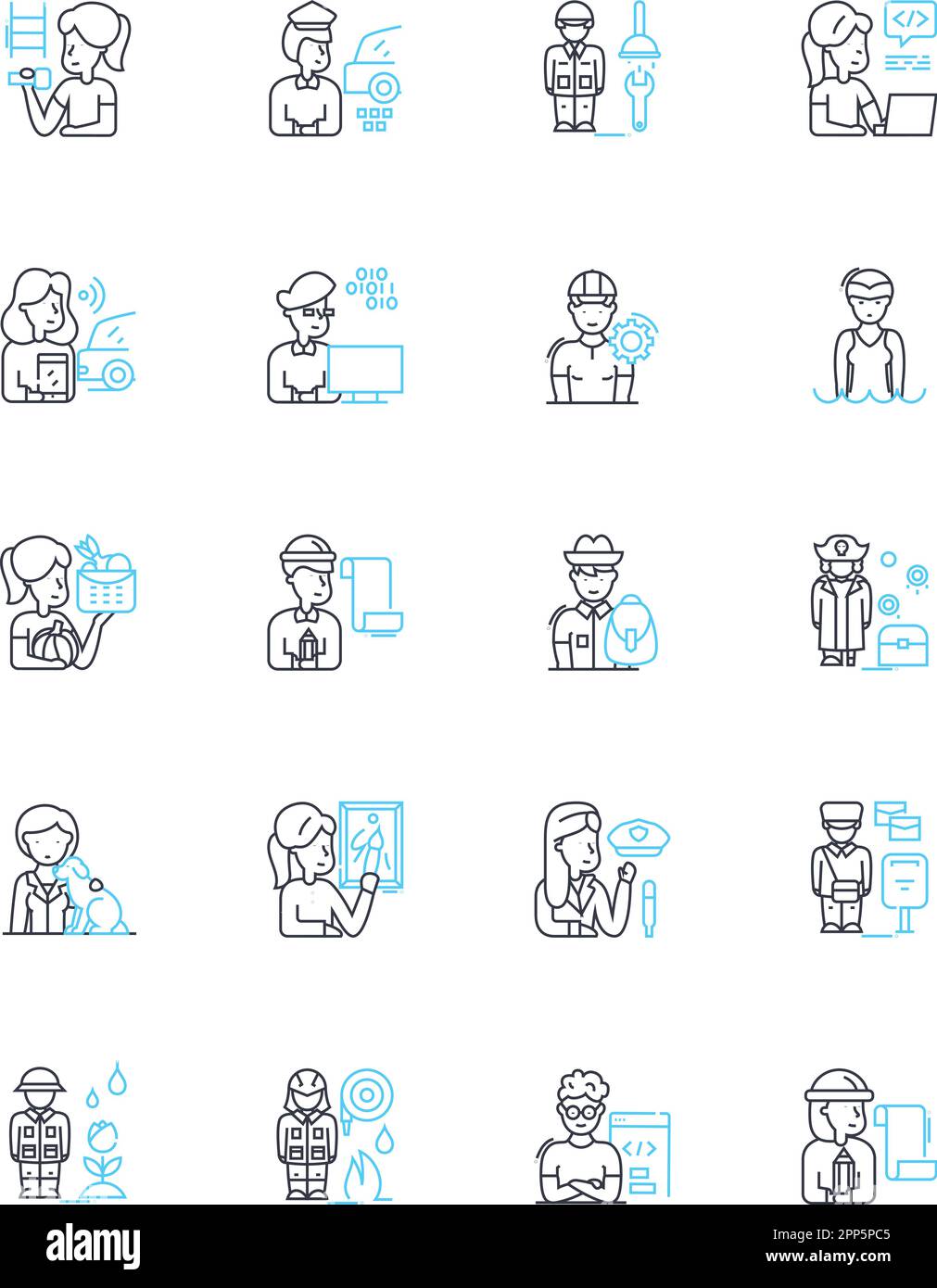 Clever tasks linear icons set. Creative, Innovative, Resourceful ...