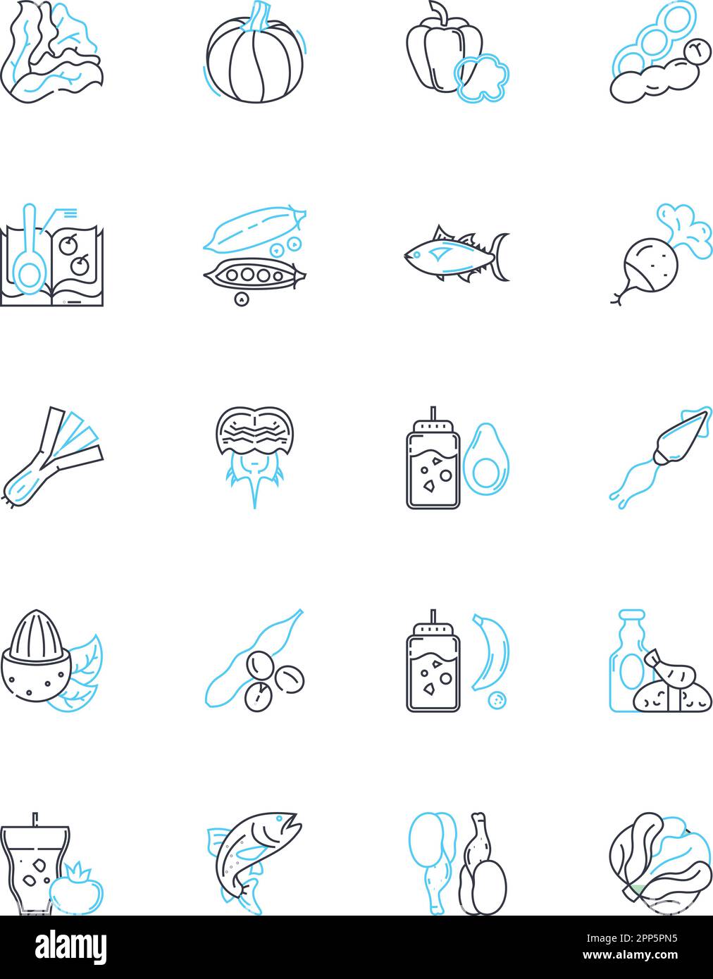 Sweet treat linear icons set. Candy, Dessert, Chocolate, Cupcake ...