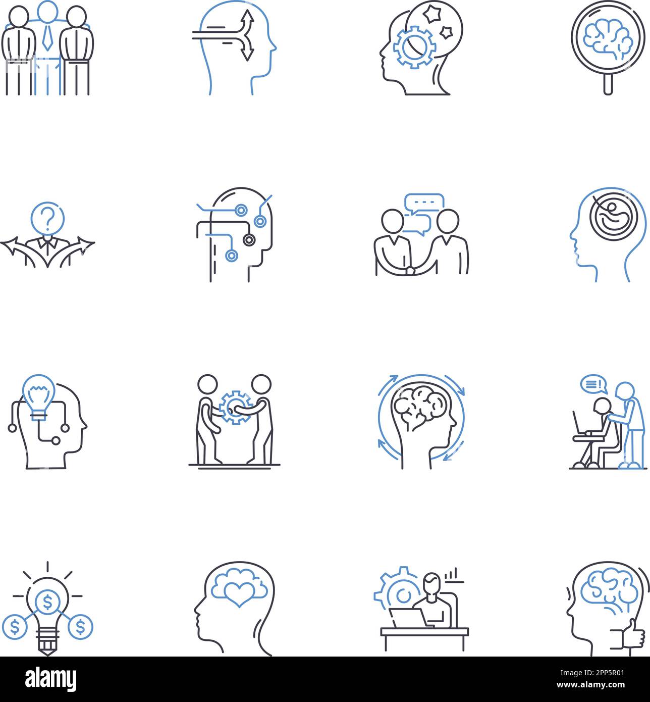 Inquisitive people line icons collection. Curious, Investigative ...