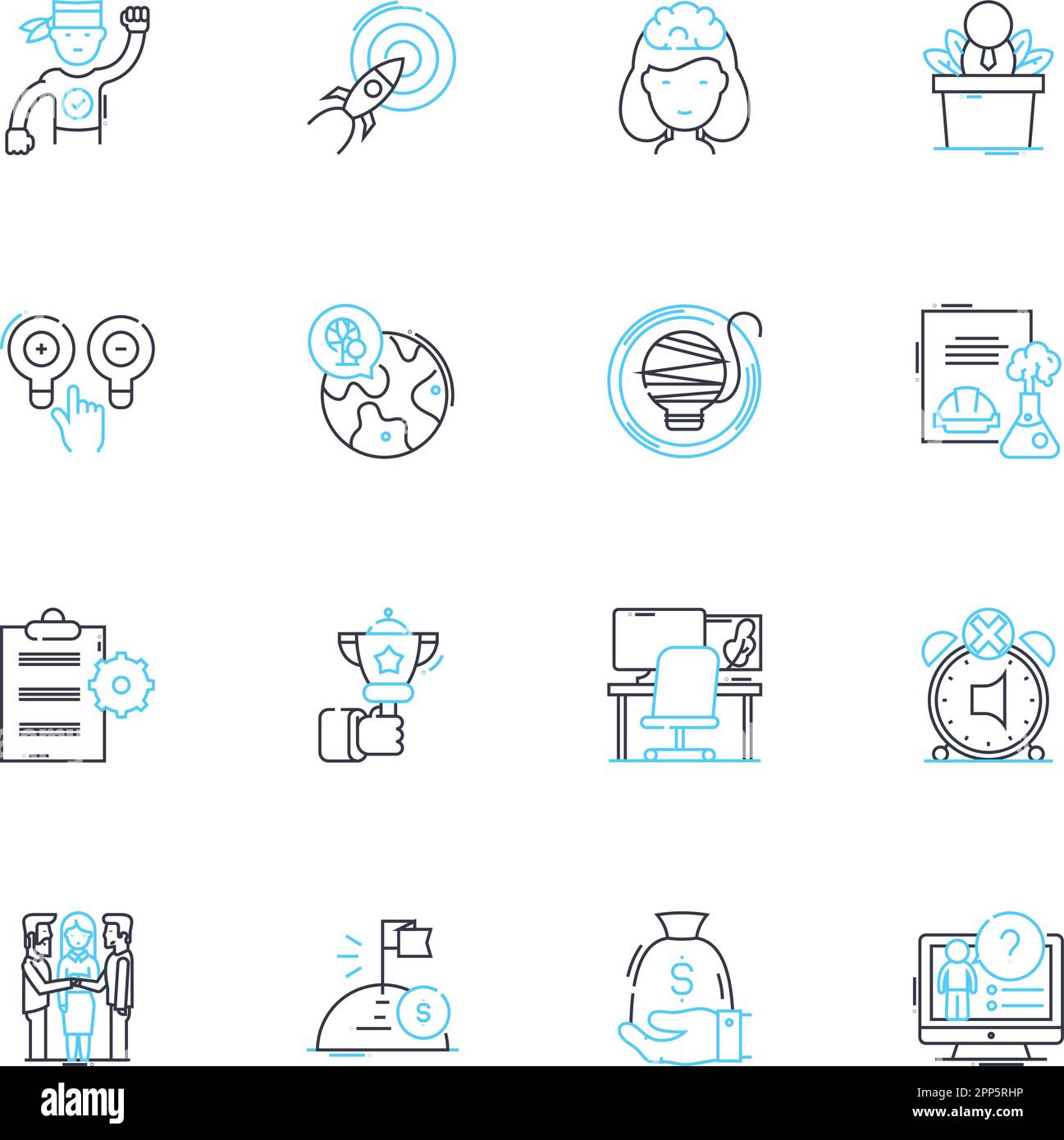 Efficiency and effectiveness linear icons set. Streamlined ... Efficiency and effectiveness linear icons set. Streamlined ...