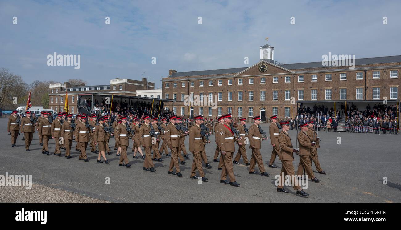 Woolwich, London, UK. 22nd Apr 2023. 4th Battalion The Princess of ...