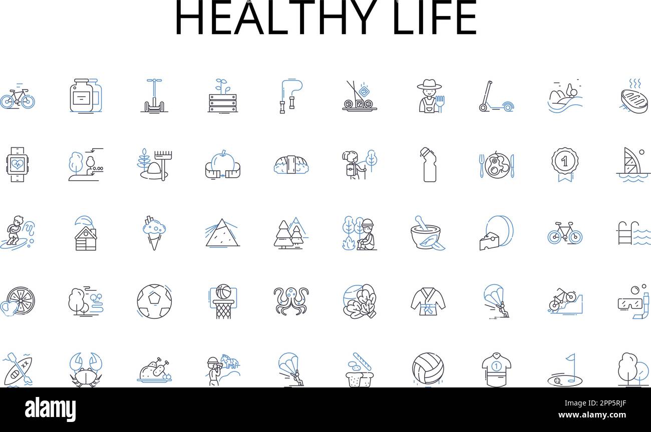 Healthy life line icons collection. Rewards, Gifts, Trophies, Awards ...