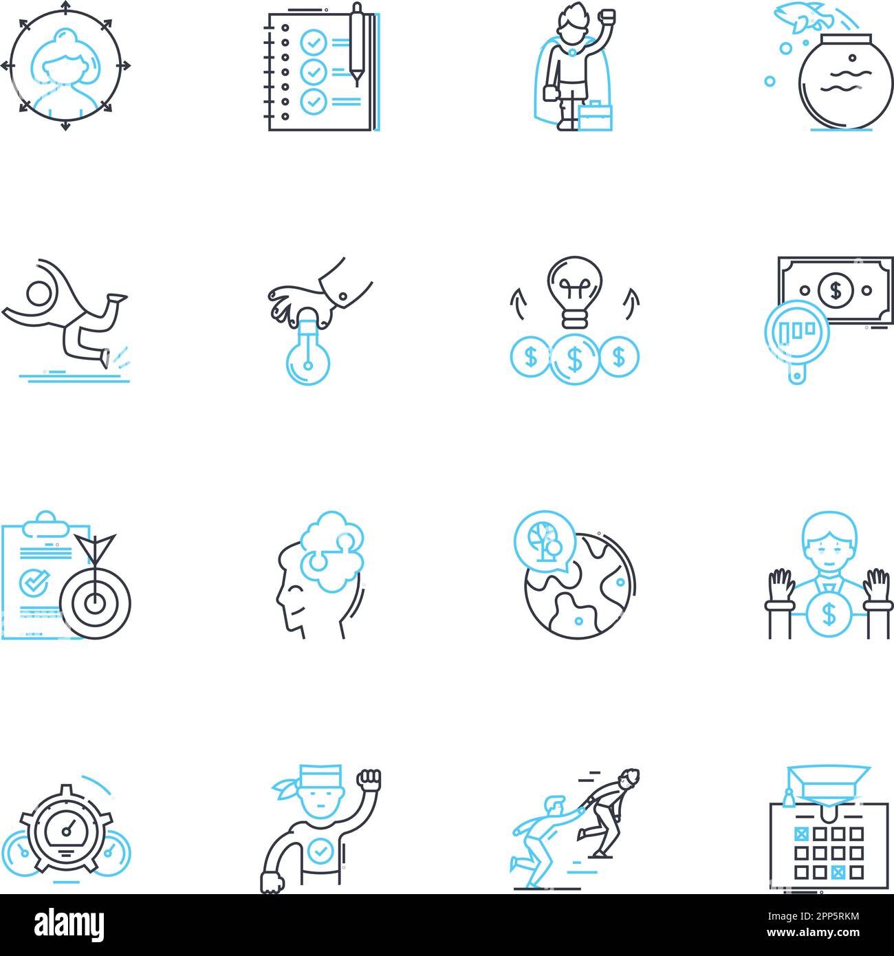 Data Metrics Linear Icons Set Analytics Metrics Statistics Kpis Quantitative Analysis