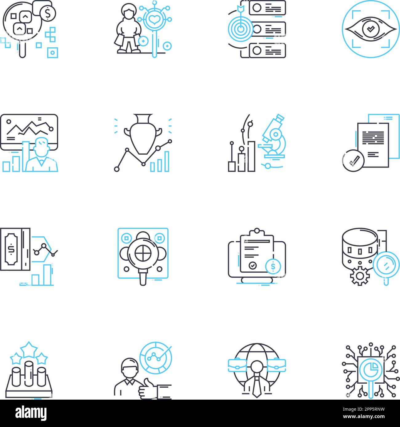 Customer profiling linear icons set. Segmentation, Demographics ... Customer profiling linear icons set. Segmentation, Demographics ...