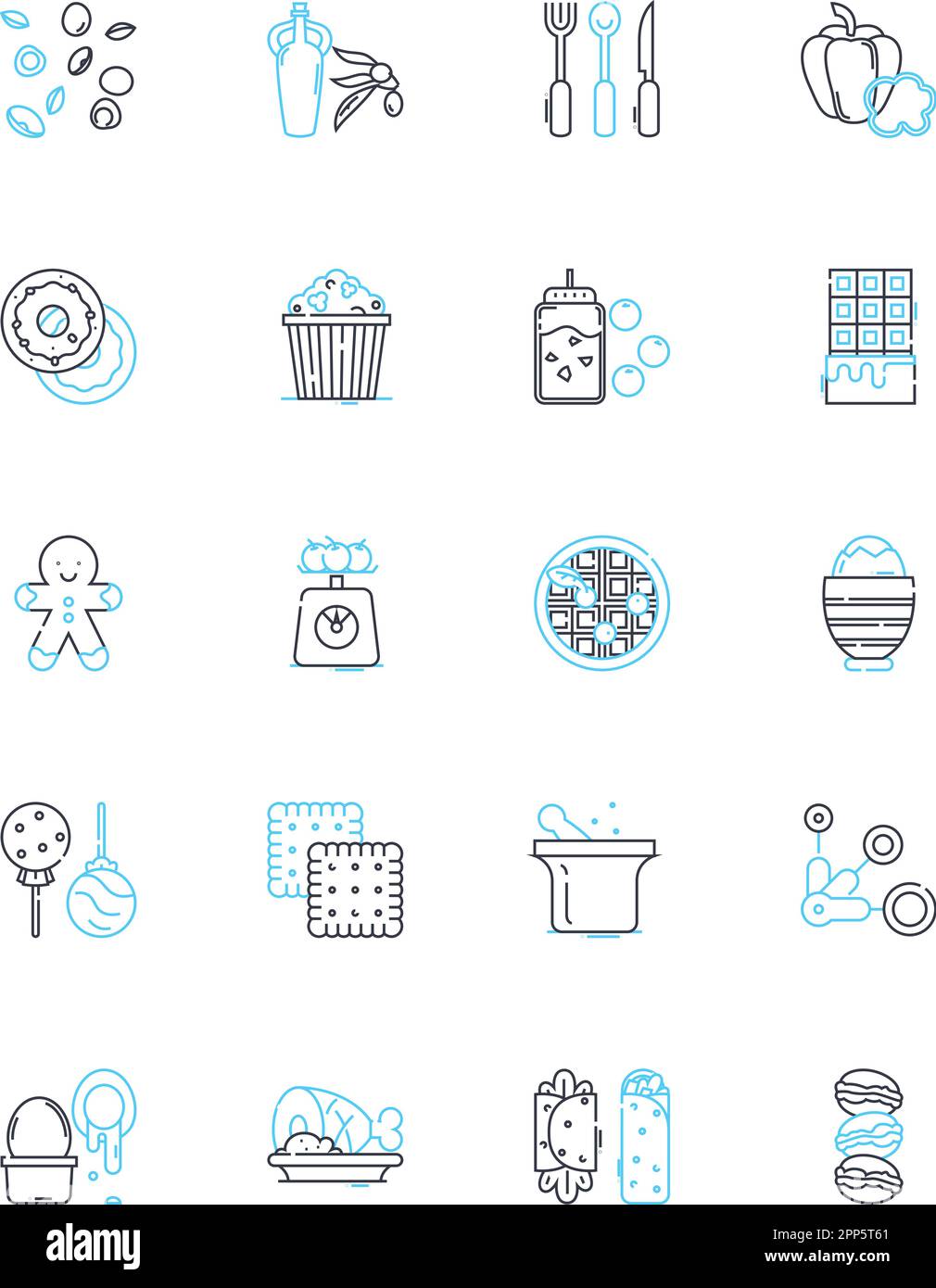 Dining emporium linear icons set. Gourmet, Cuisine, Gastronomy ...