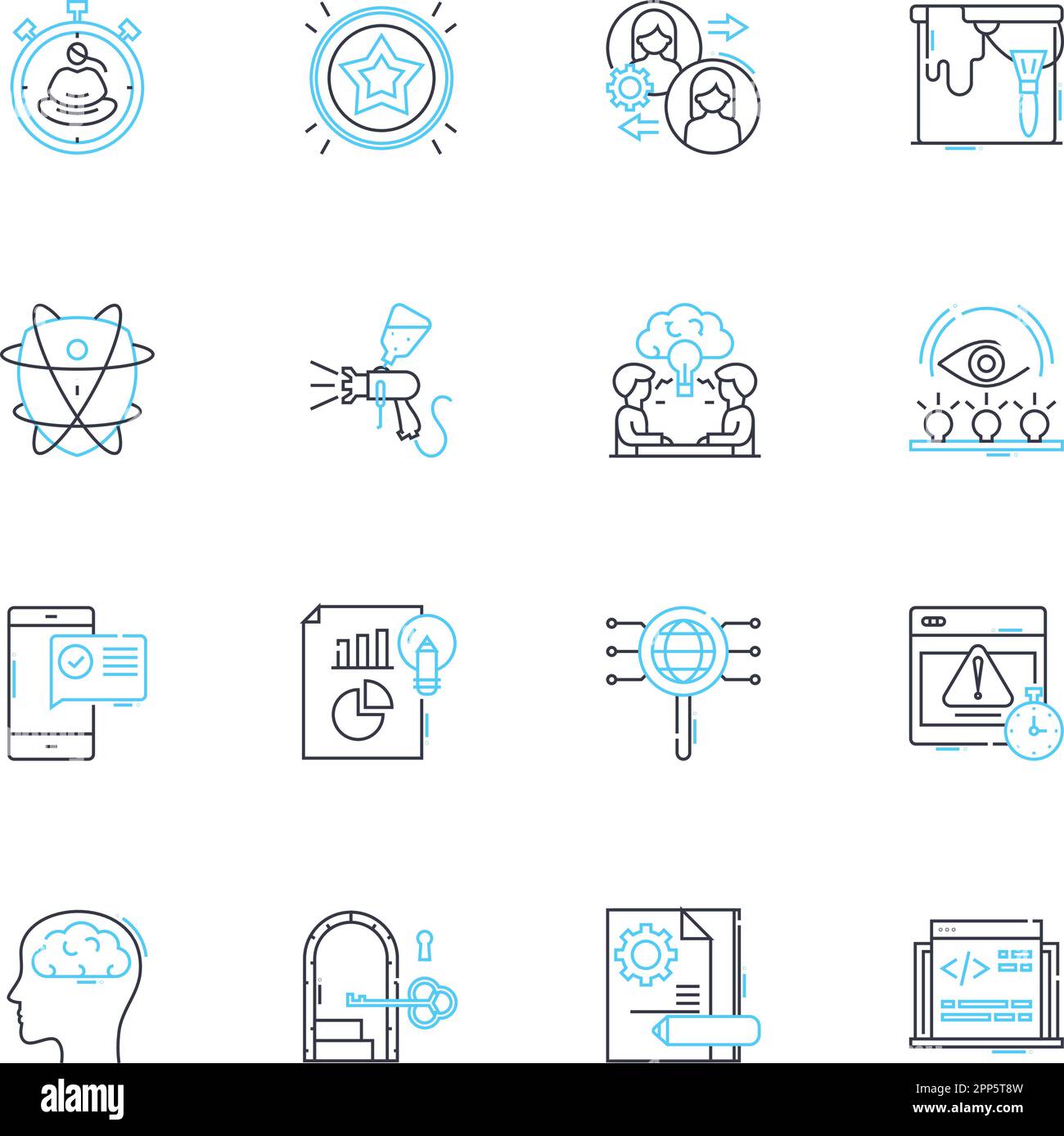Perception and intuition linear icons set. Insight, Sensing, Sixth ... Perception and intuition linear icons set. Insight, Sensing, Sixth ...