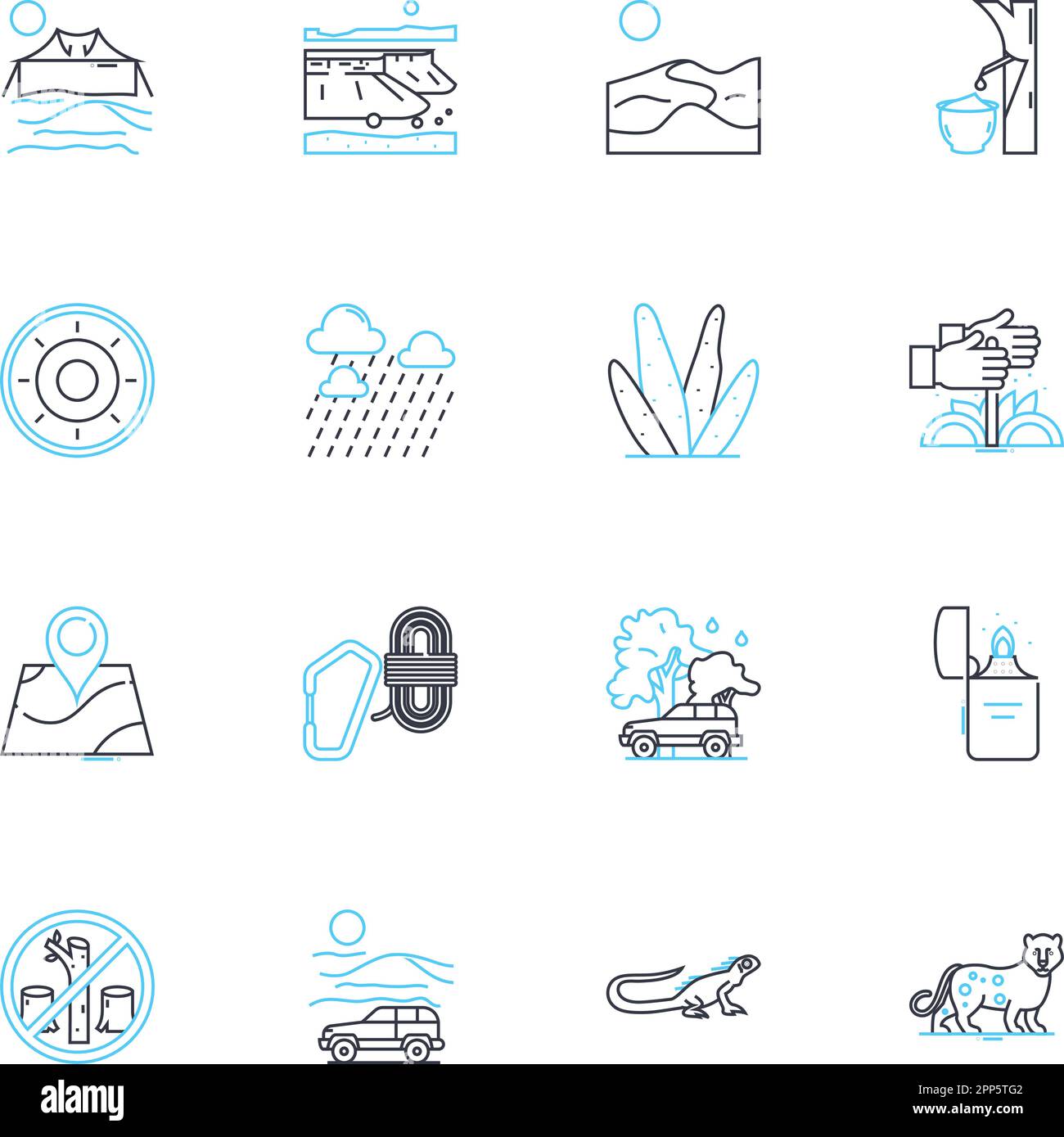 Environment linear icons set. Sustainability, Conservation, Pollution ...