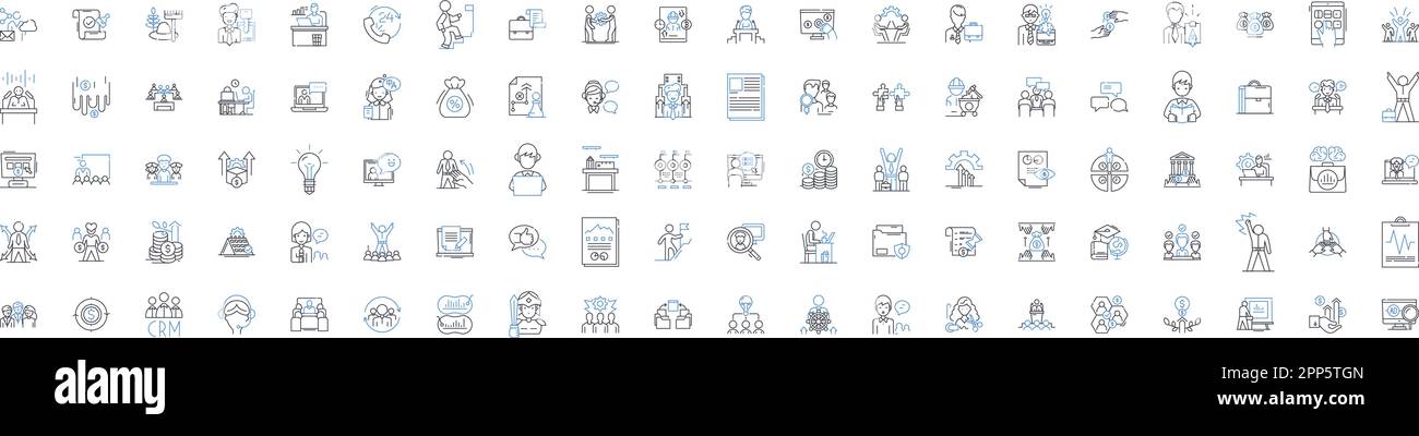 Worker development line icons collection. Training, Upskilling ...
