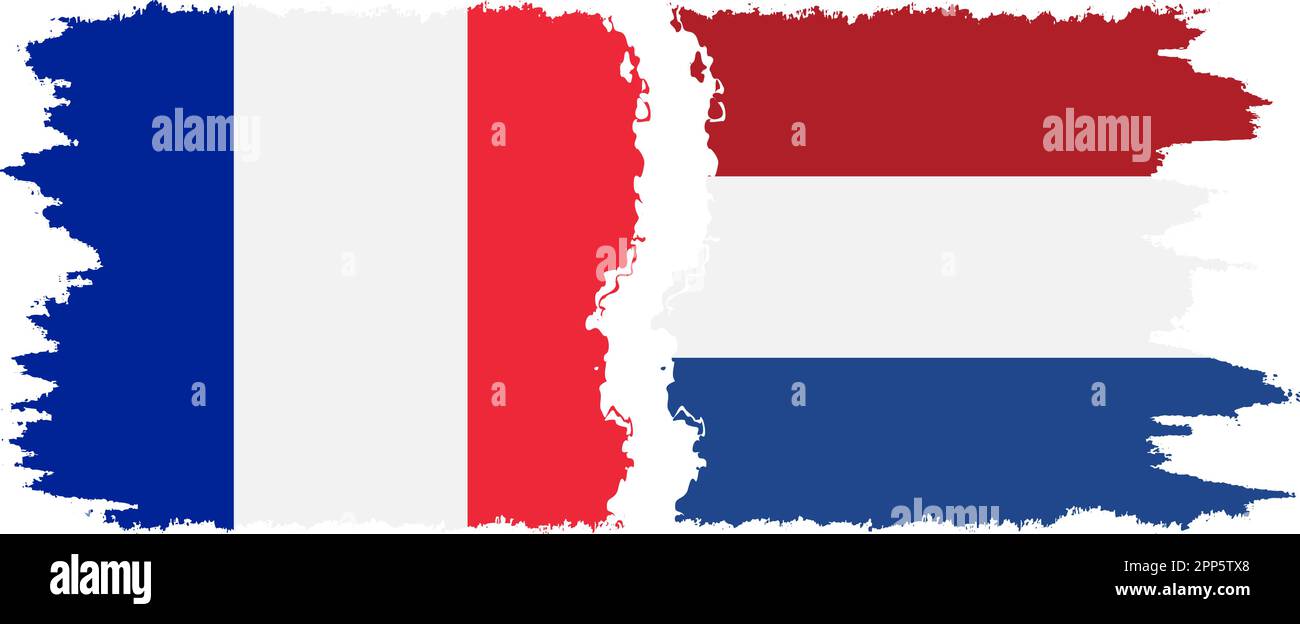 Netherlands and France grunge flags connection, vector Stock Vector ...