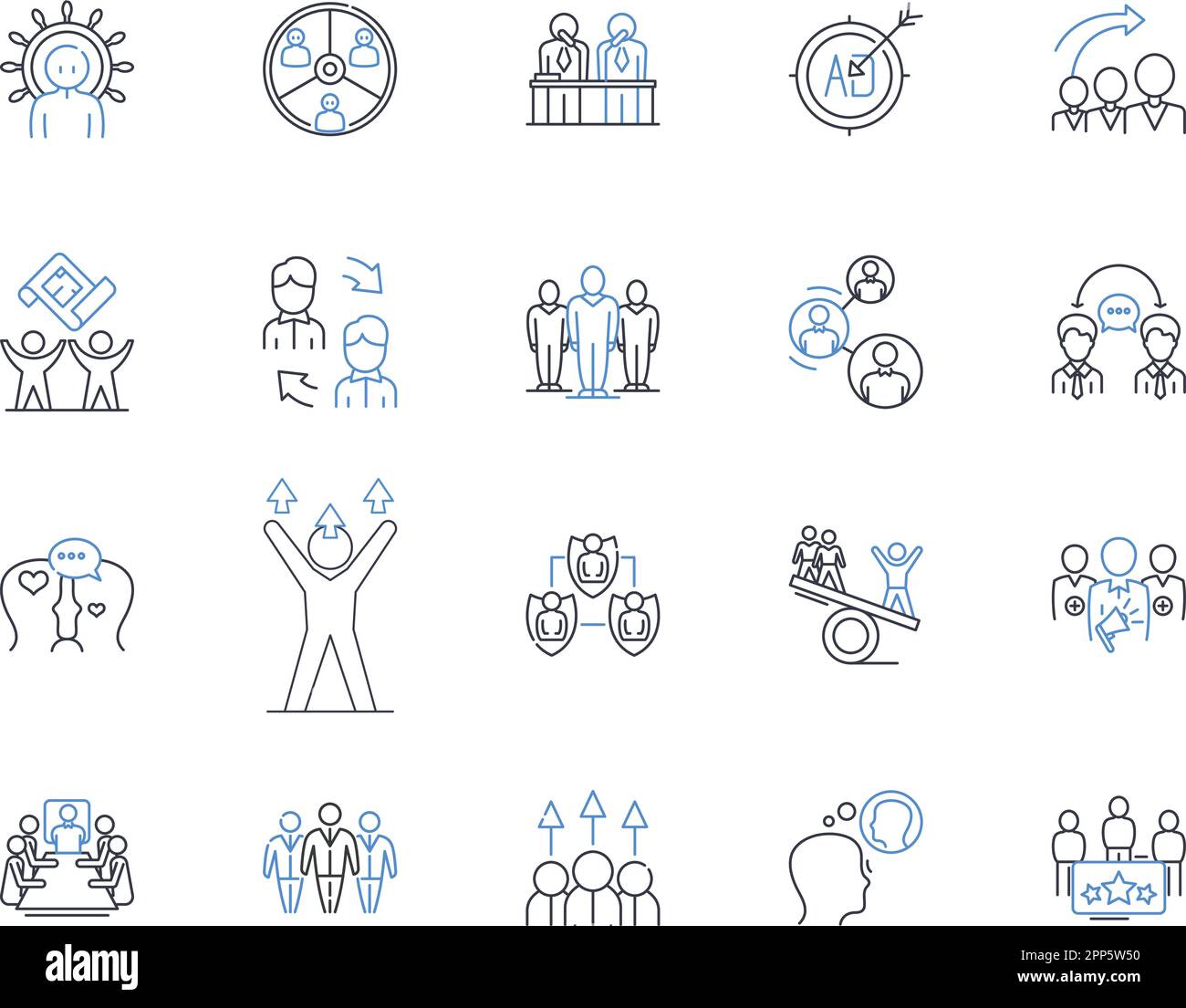 Resource Allocation Line Icons Collection Allocation Budgeting