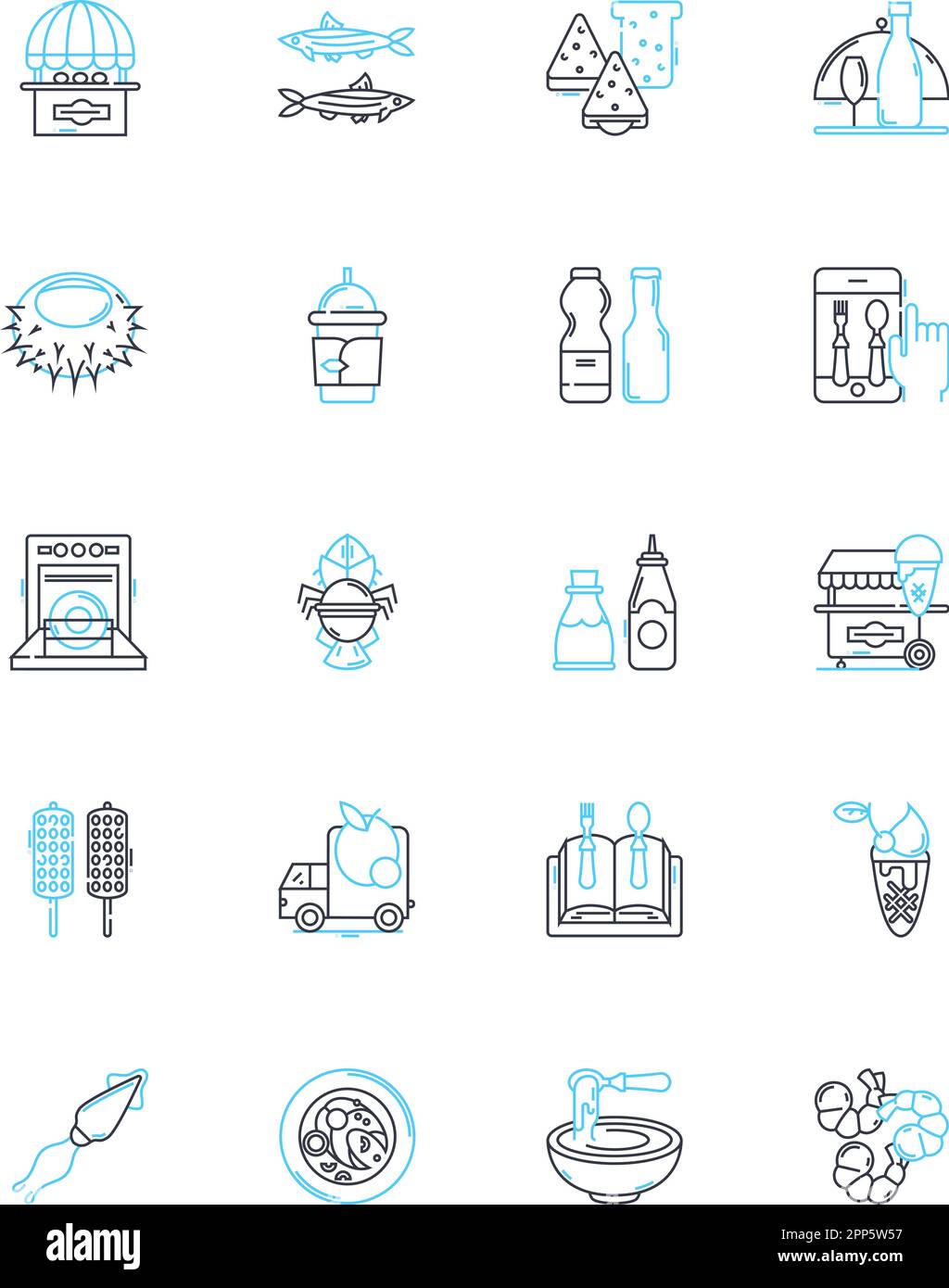 Fine dining gourmet appetizers Stock Vector Images - Alamy