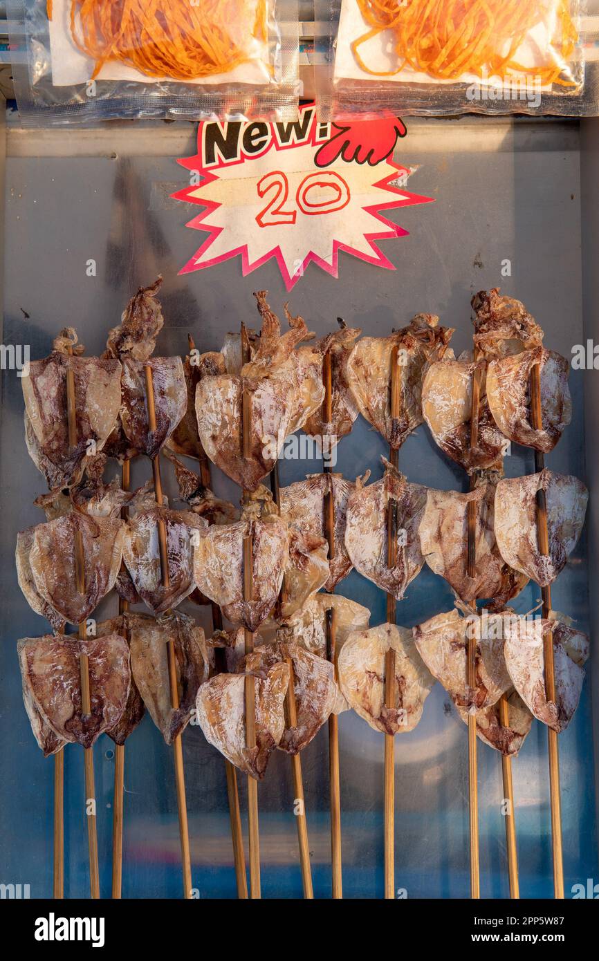 Salted dried squid, a Thai snack Stock Photo - Alamy