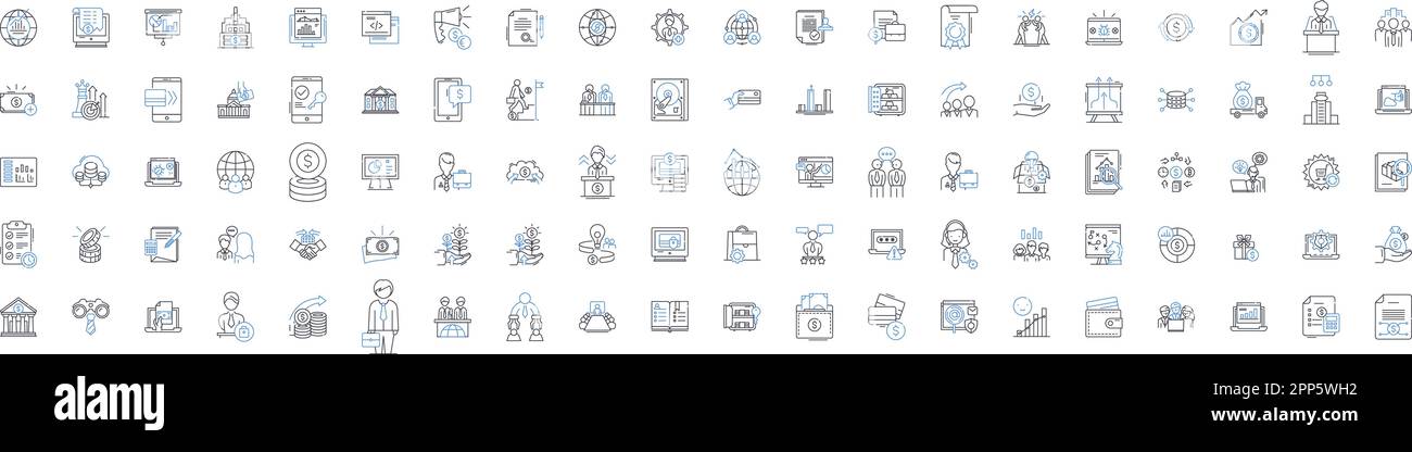 Consolidation Line Icons Collection Integration Merger Amalgamation