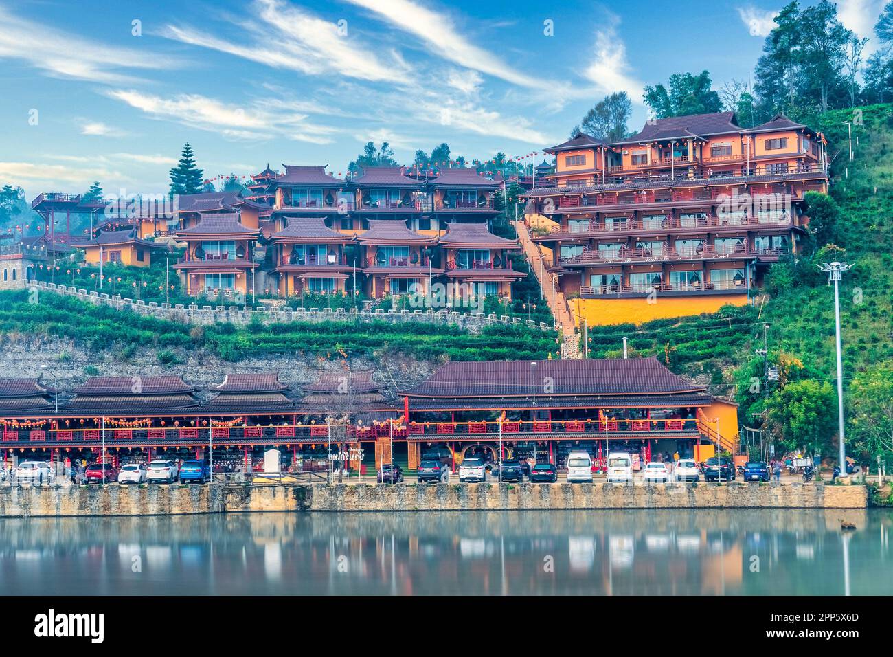 Visiting Northern Thailand, Ban Rak Thai during sunset, near Myanmar ...