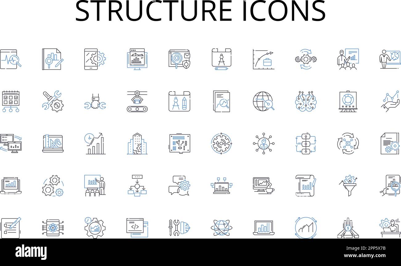 Structure icons line icons collection. Infatuation, Adoration, Passion ...