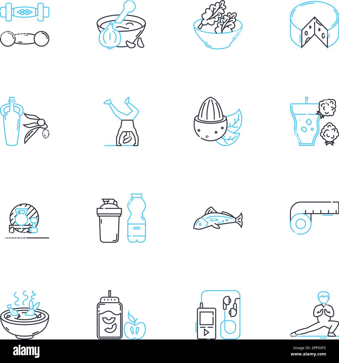 Healthy food choices linear icons set. Nutritious, Whole, Fresh ... Healthy food choices linear icons set. Nutritious, Whole, Fresh ...