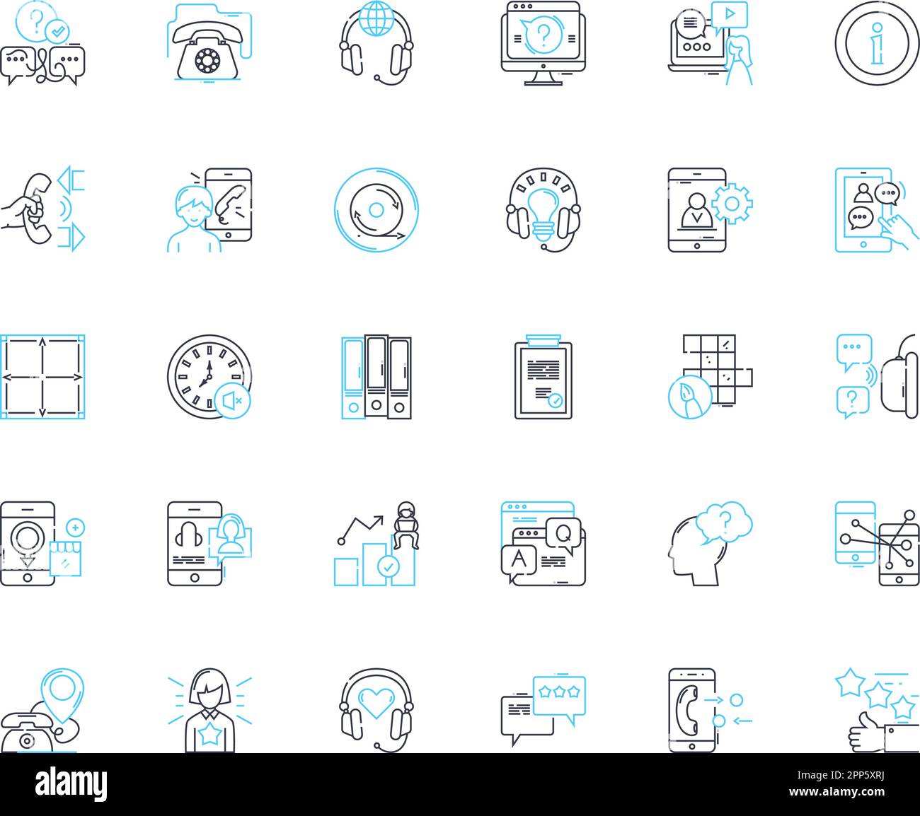 Entrepreneurial help linear icons set. Mentorship, Innovation, Nerking ...