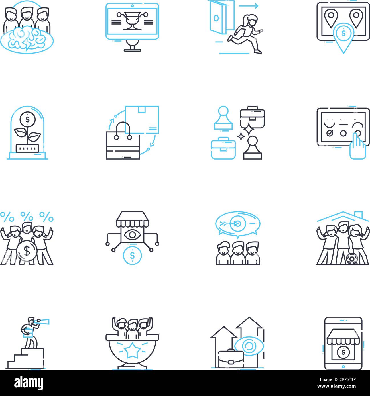 Technological innovation linear icons set. Disruption, Breakthrough ... Technological innovation linear icons set. Disruption, Breakthrough ...