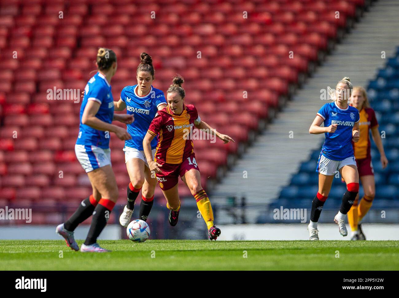 22nd April 2023; Hampden Park, Glasgow, Scotland: Womens Scottish Cup ...