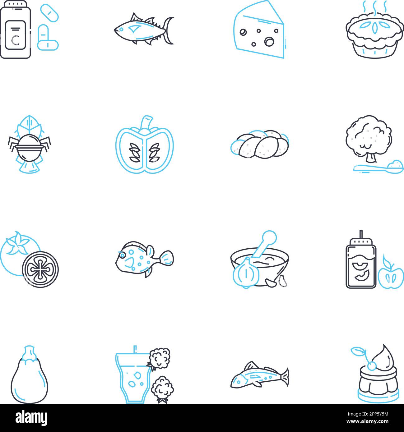 Restaurant industry linear icons set. Cuisine, Menu, Hospitality ...