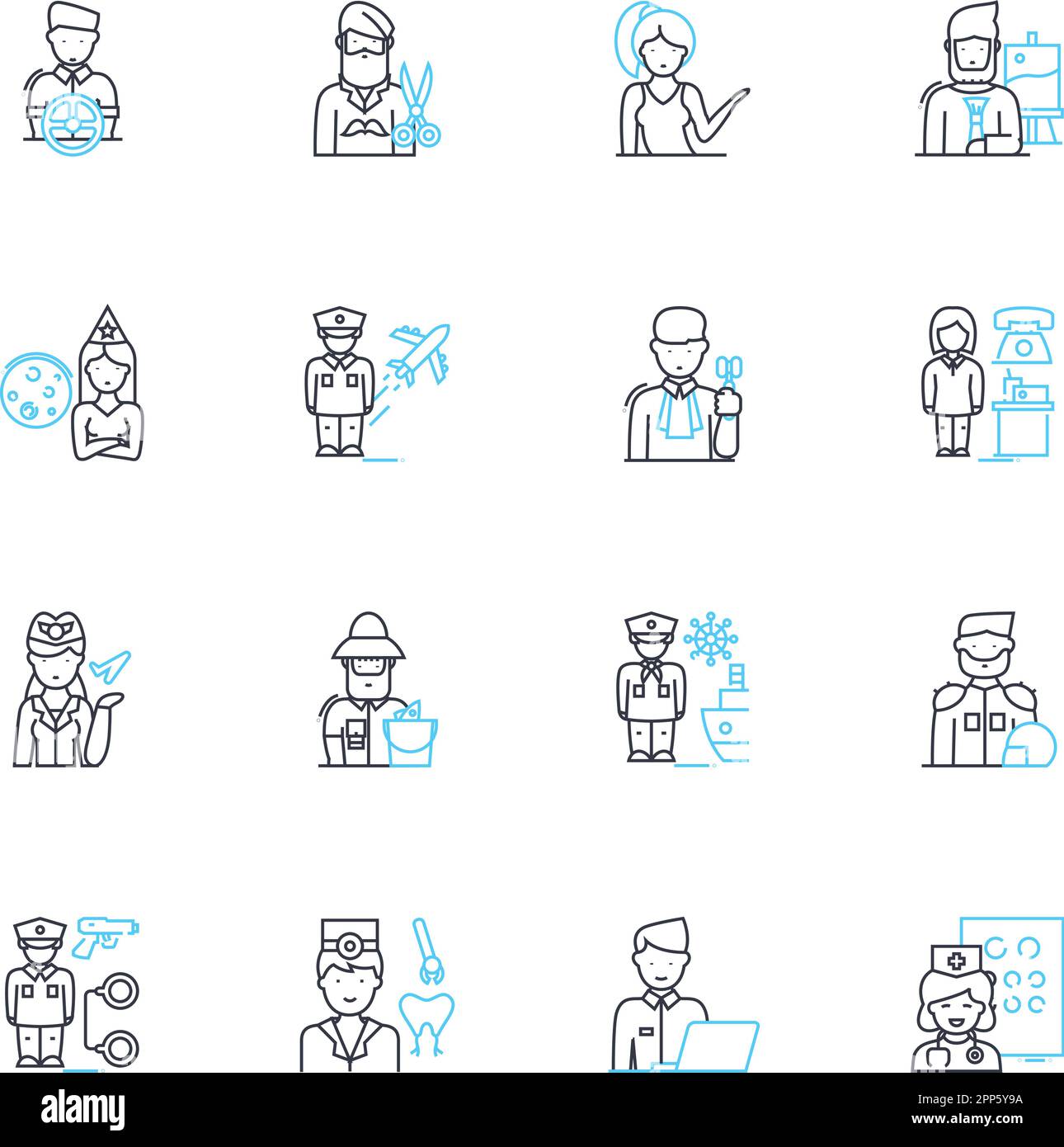 Artistry linear icons set. Creativity, Talent, Expression, Imagination ...