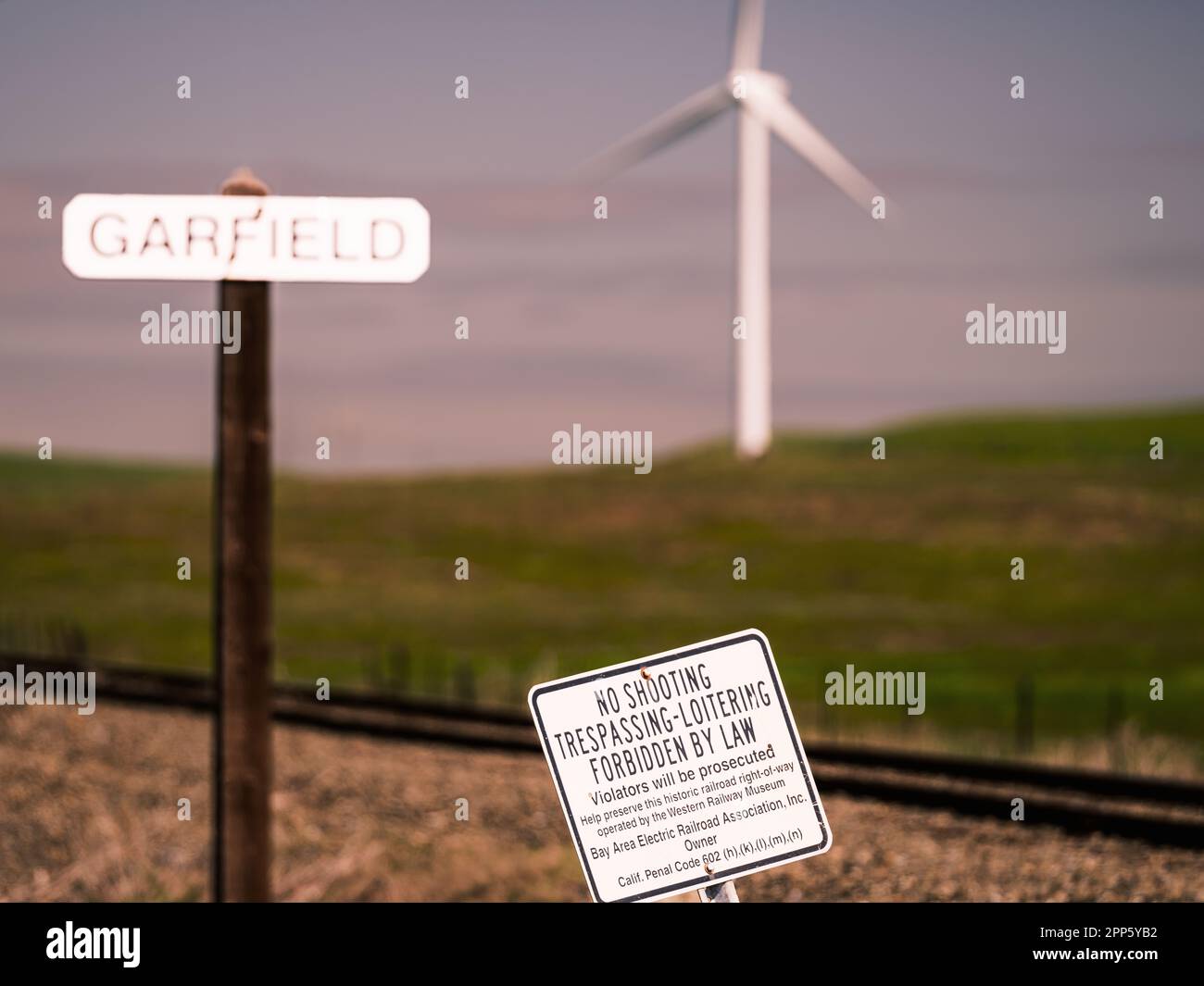 Warning Signage Solano County, California, with the historic western ...