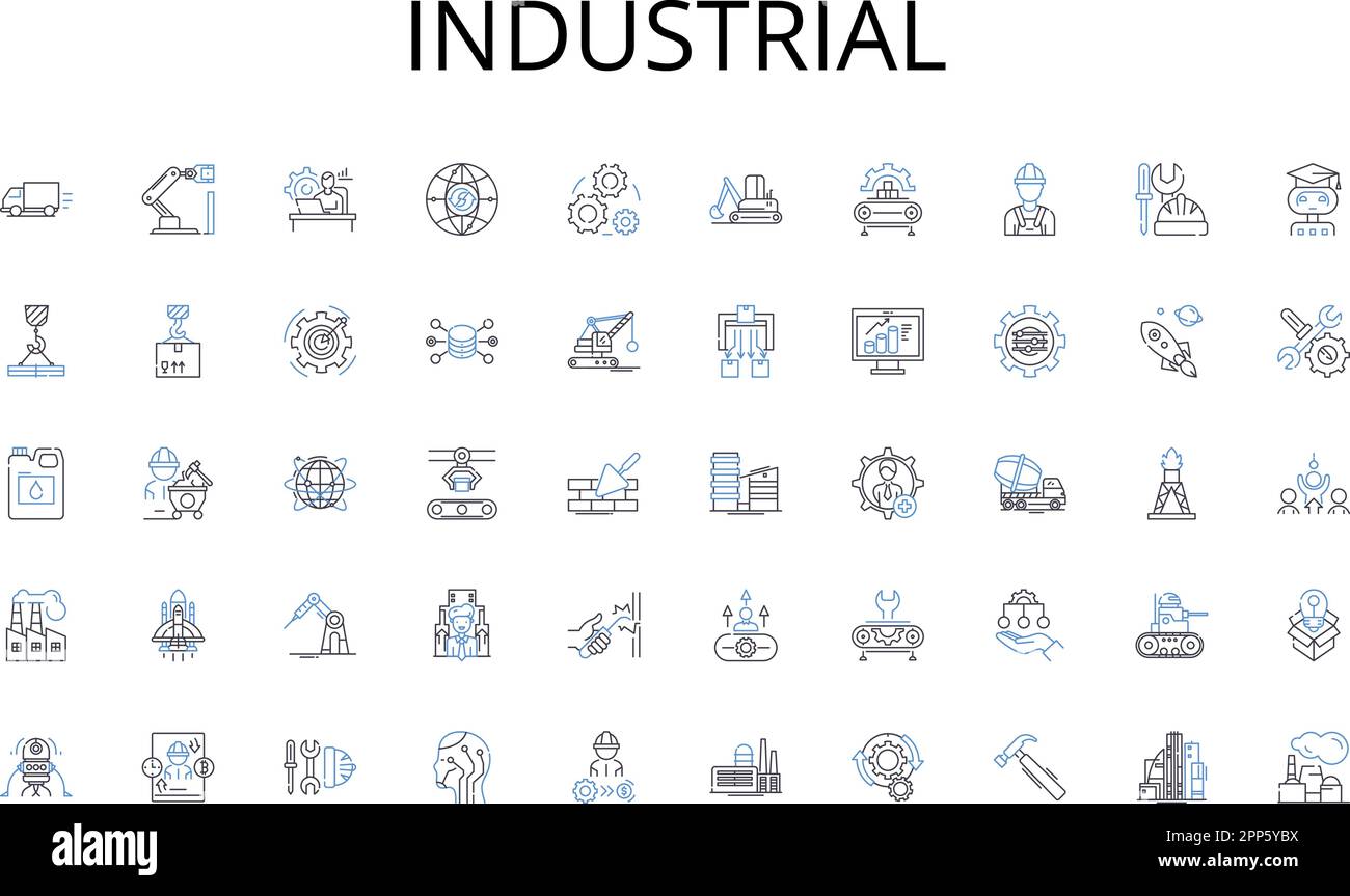 Industrial Line Icons Collection Experimentation Subsampling Quantification Analysis