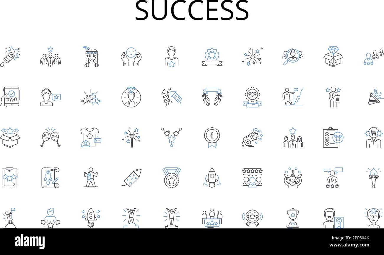 Success line icons collection. Investment, Portfolio, Finance, Savings ...