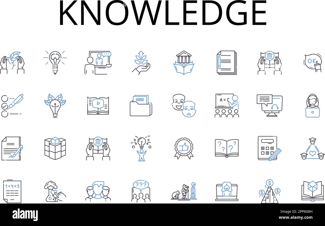 Knowledge line icons collection. Wisdom, Expertise, Awareness ...