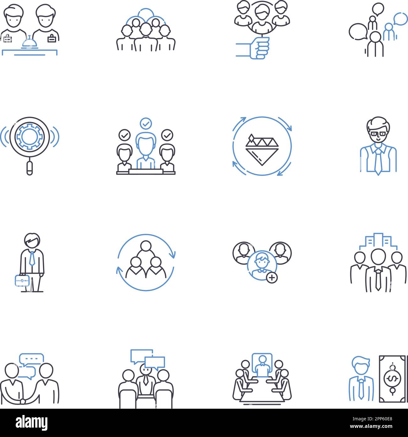 Workforce management line icons collection. Attendance, Productivity ... Workforce management line icons collection. Attendance, Productivity ...