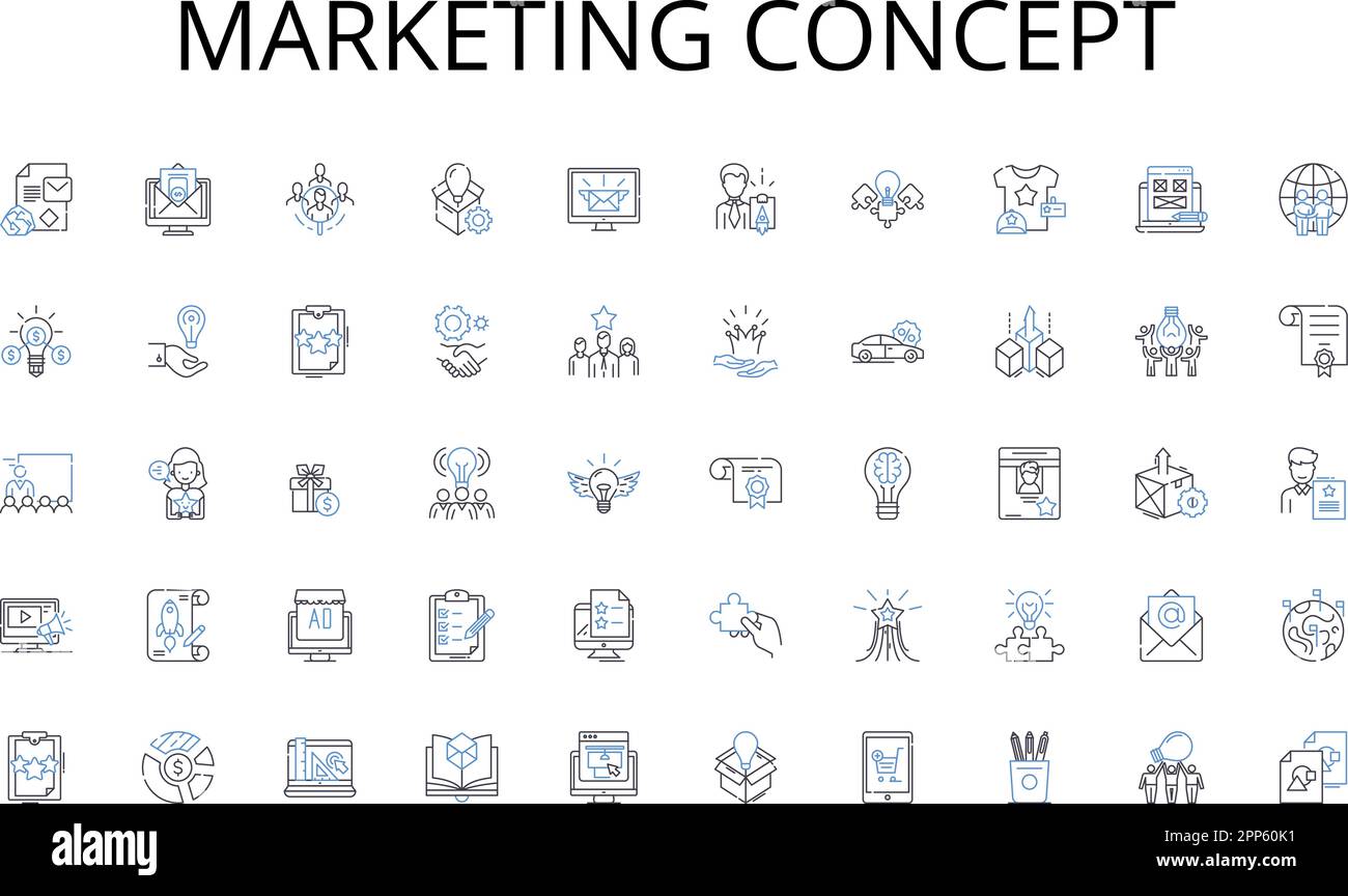 Marketing concept line icons collection. Adventure, Exploration ...