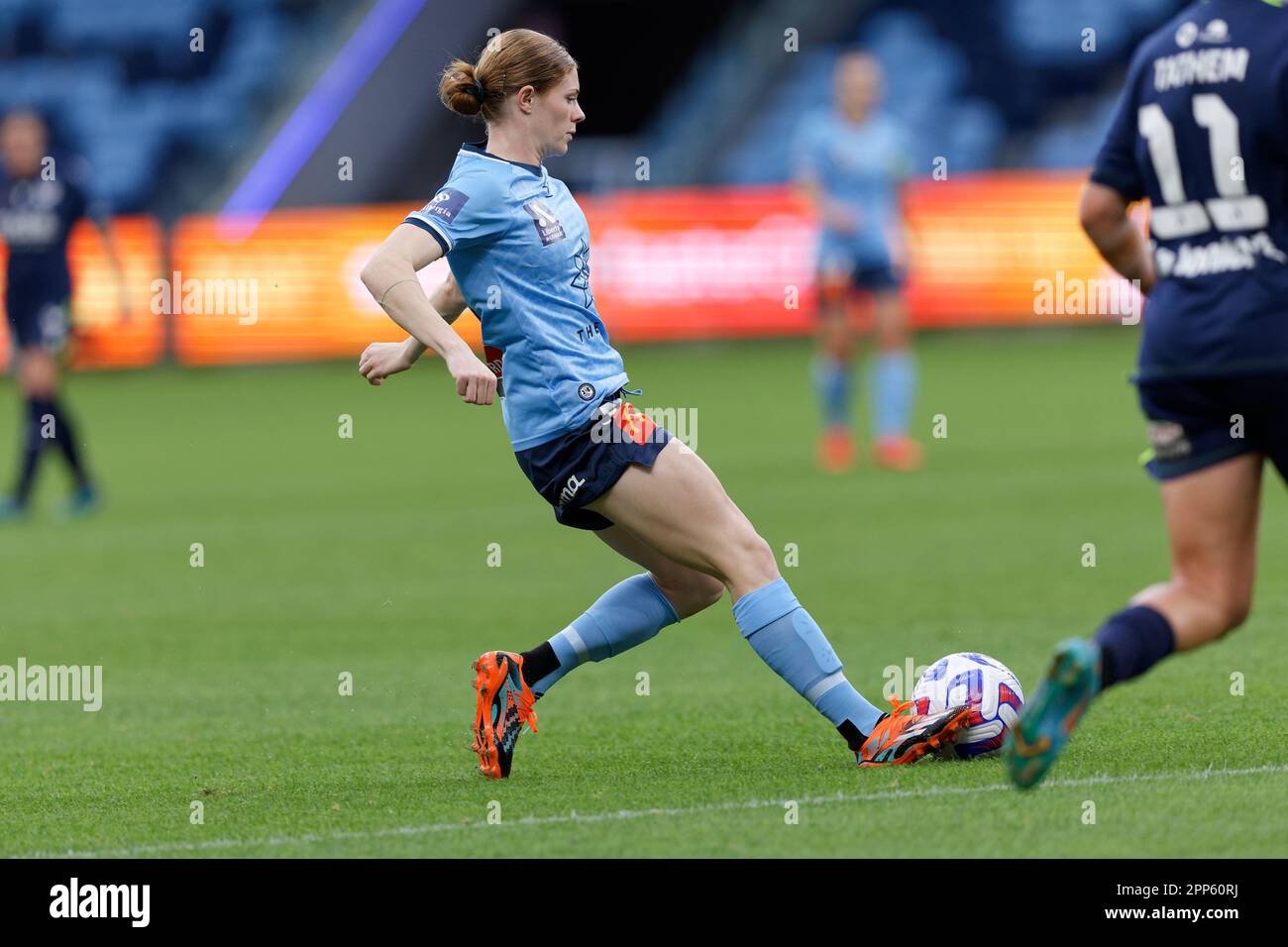 Sydney, Australia. 22nd Apr, 2023. Cortnee Vine of Sydney FC controls ...