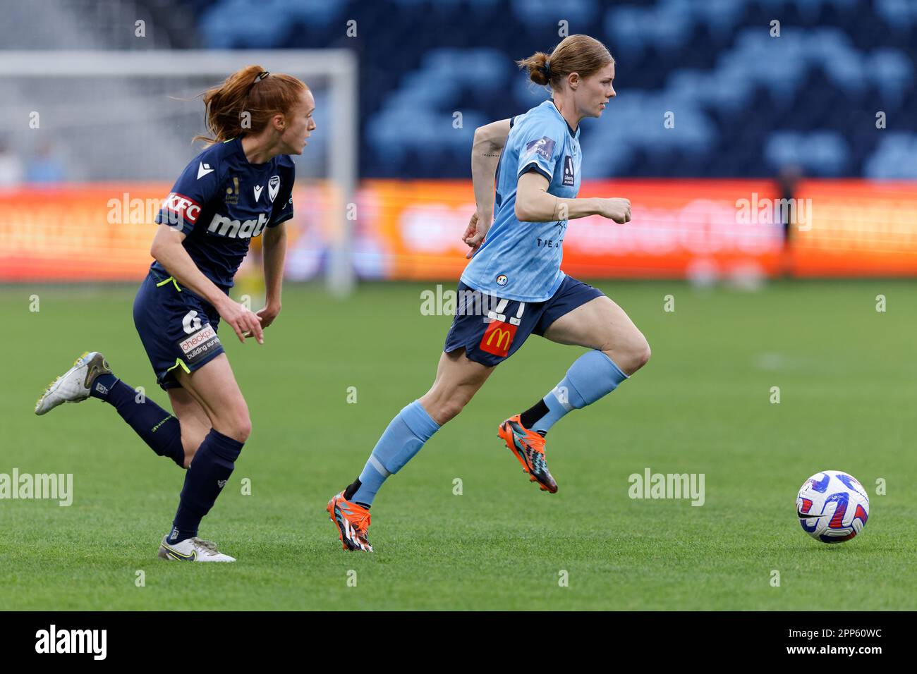 Sydney, Australia. 22nd Apr, 2023. Cortnee Vine of Sydney FC controls ...
