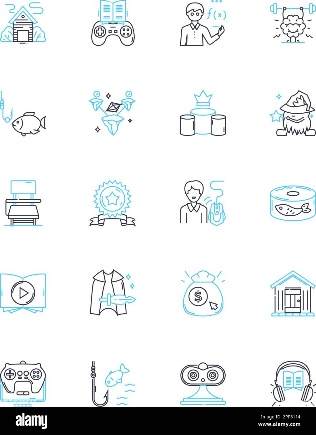 Global commerce linear icons set. Trade, Export, Import, Logistics ...