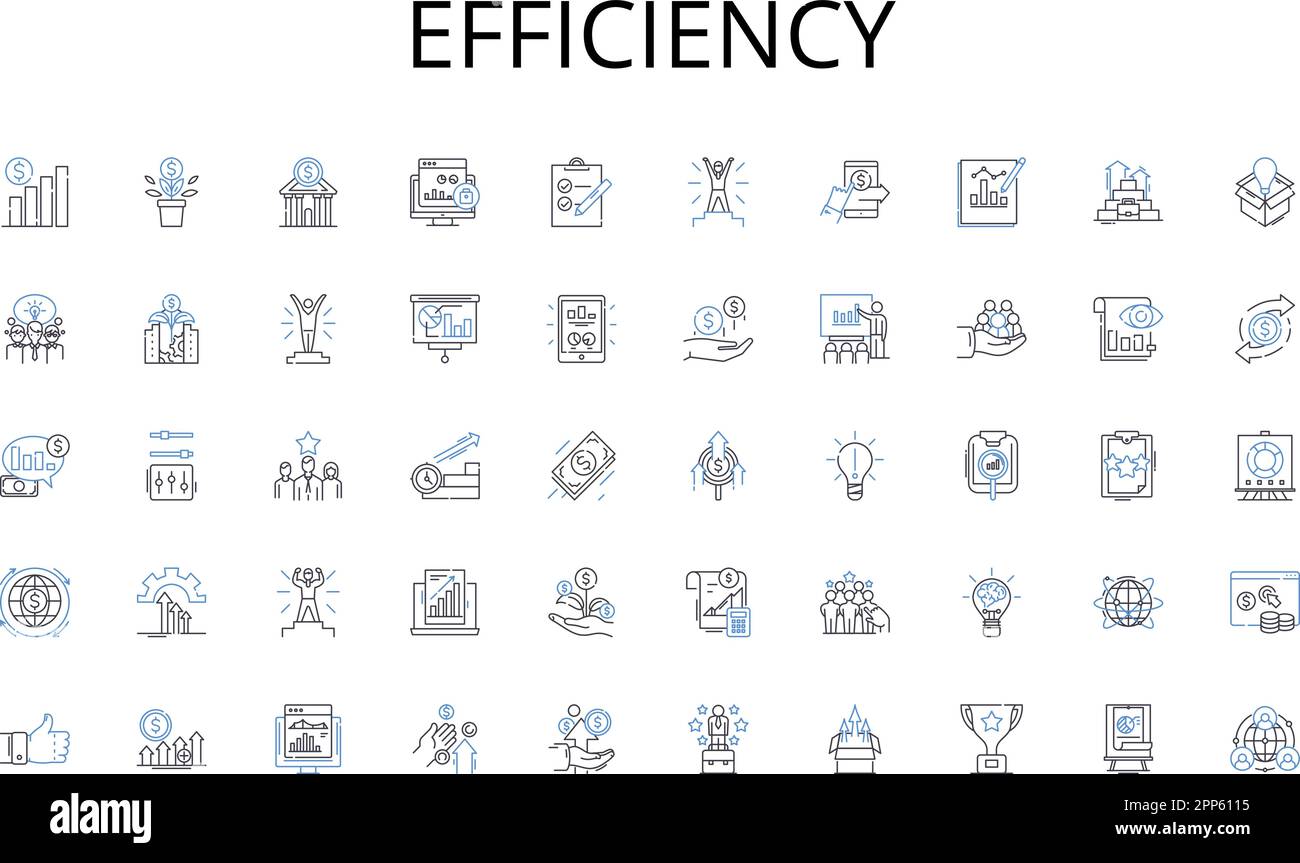 Efficiency Line Icons Collection Relaxation Hobbies Entertainment