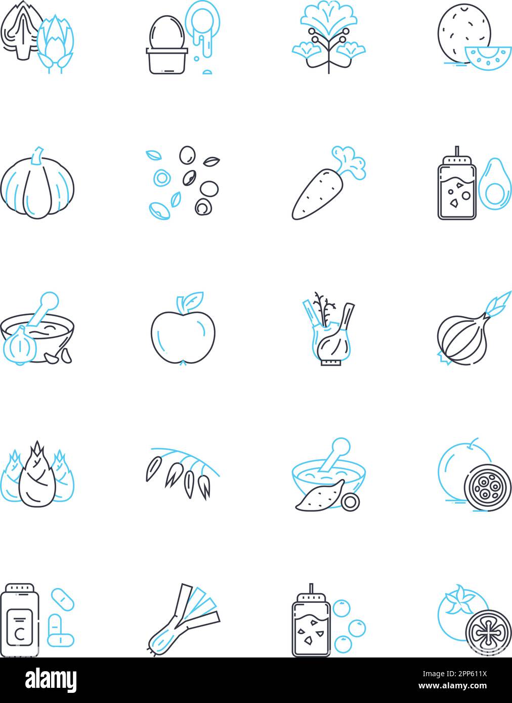 Eco Friendly Linear Icons Set Sustainable Renewable Organic Green