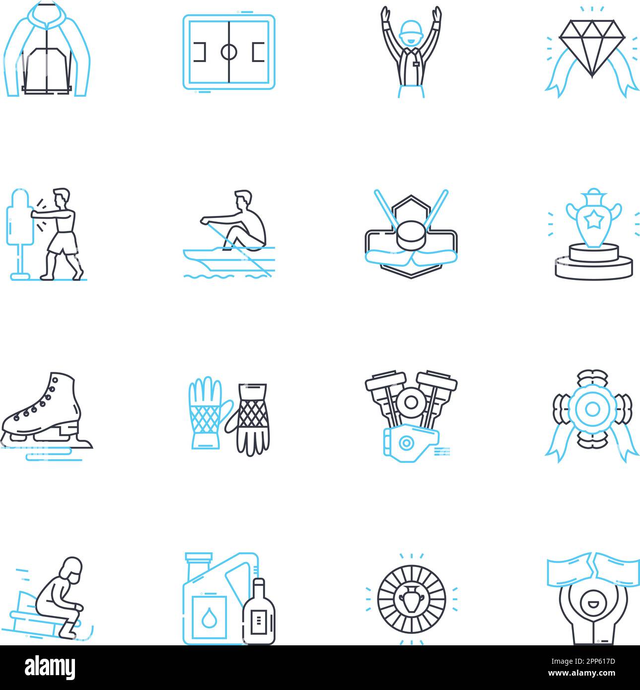 Conqueror linear icons set. Victory, Dominion, Triumph, Conquest, Power ...