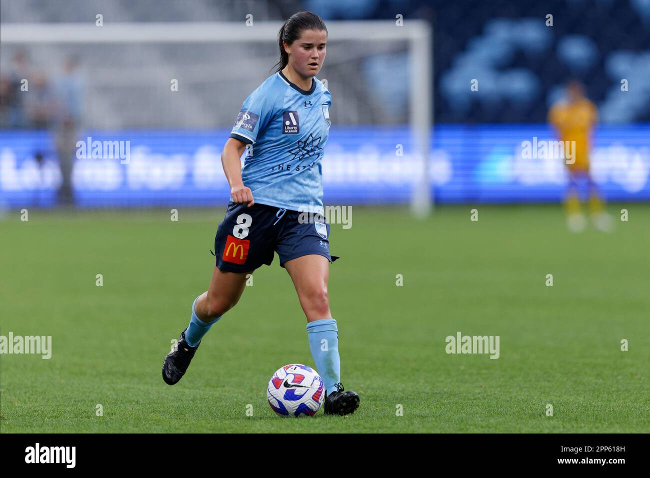 Sydney, Australia. 22nd Apr, 2023. Rachel Lowe of Sydney FC controls ...