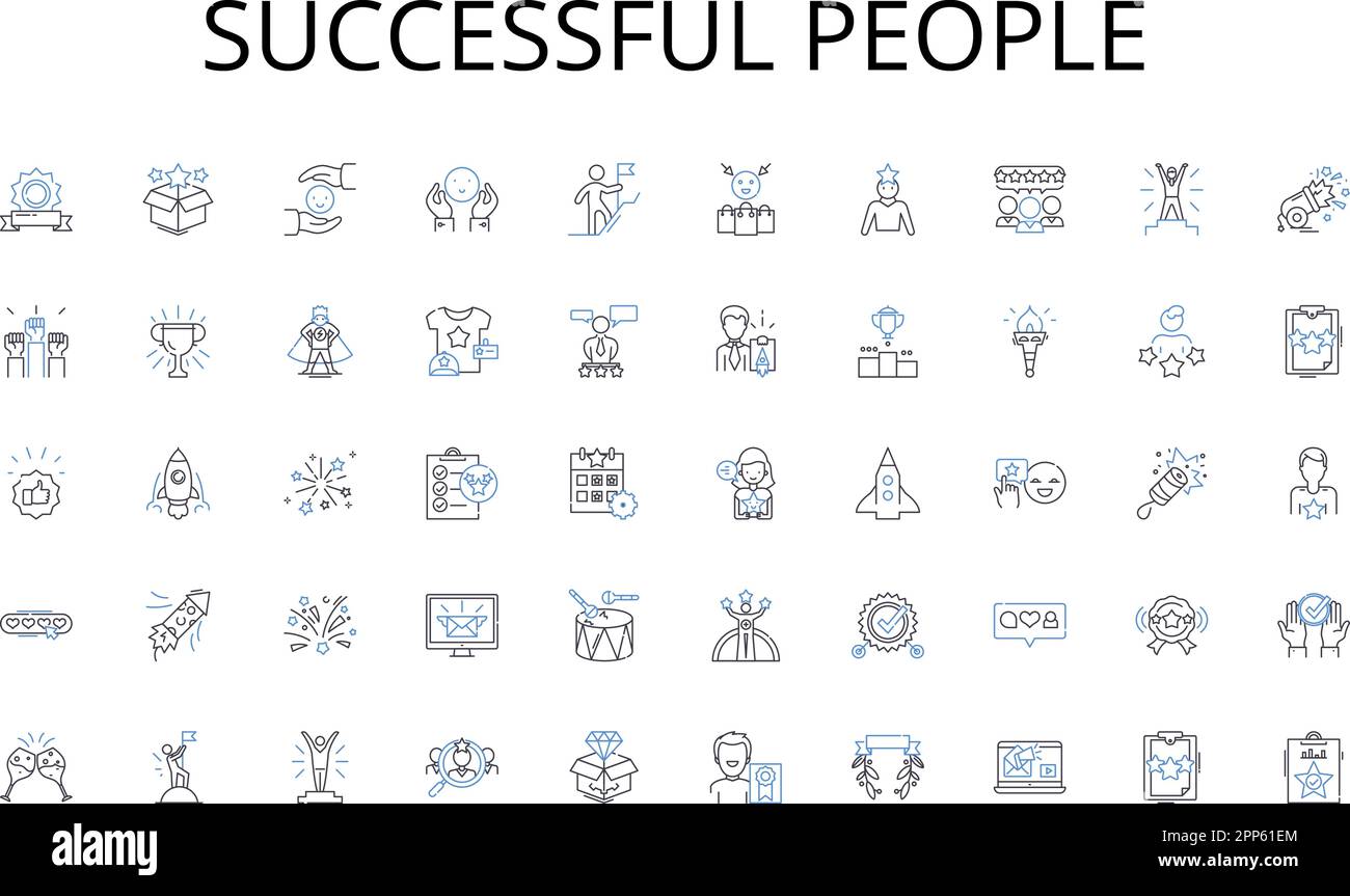 Successful people line icons collection. Automation, Smart, Connected ... Successful people line icons collection. Automation, Smart, Connected ...