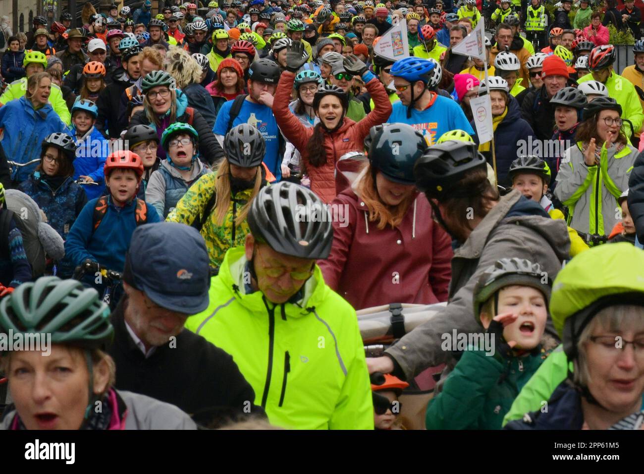 Edinburgh Scotland, UK 22 April 2023. Pedal On Parliament with hundreds ...