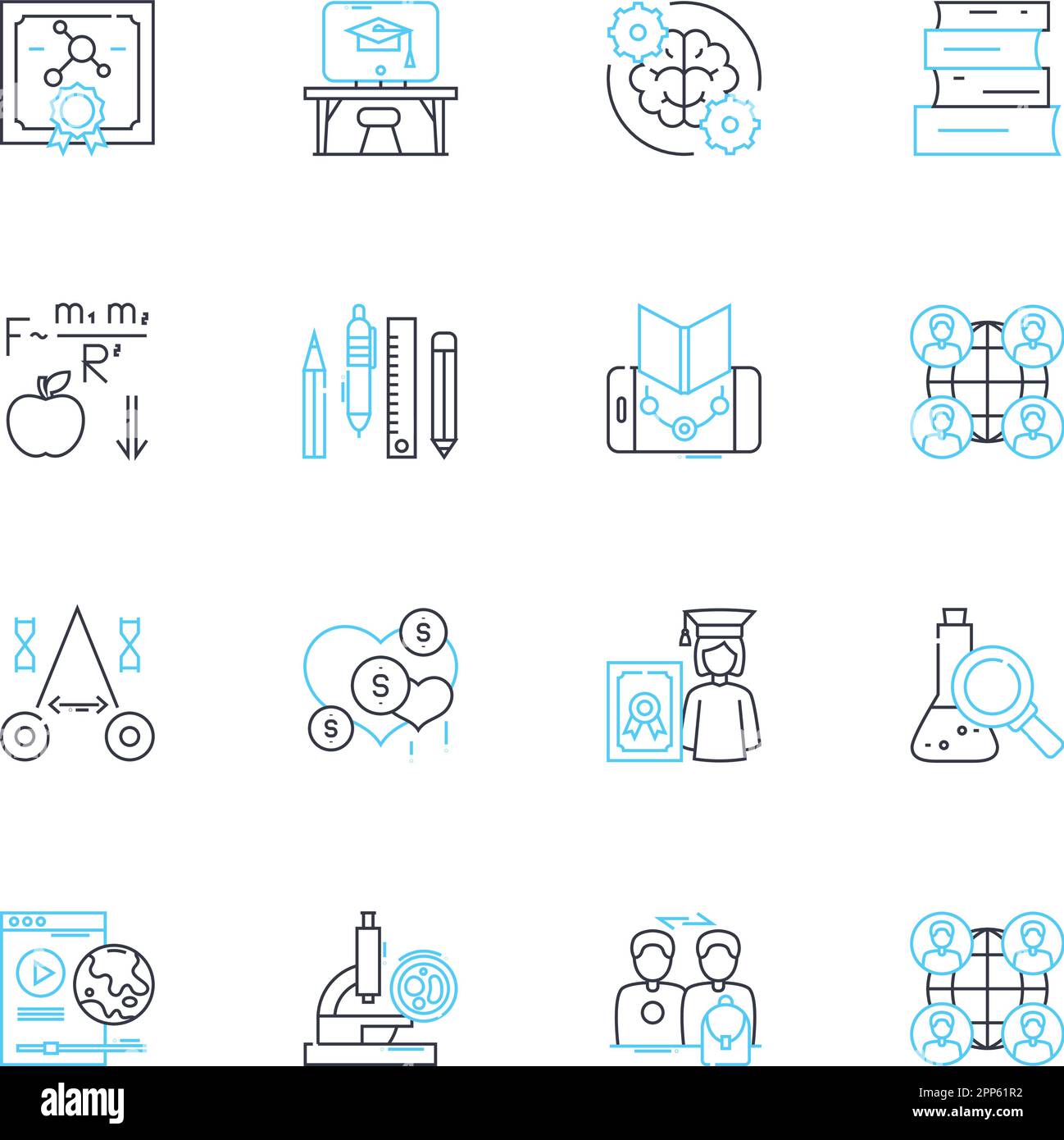 Academic merit linear icons set. Excellence, Achievement, Prowess ... Academic merit linear icons set. Excellence, Achievement, Prowess ...