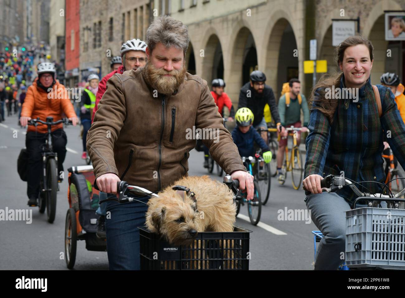 Edinburgh Scotland, UK 22 April 2023. Pedal On Parliament with hundreds ...
