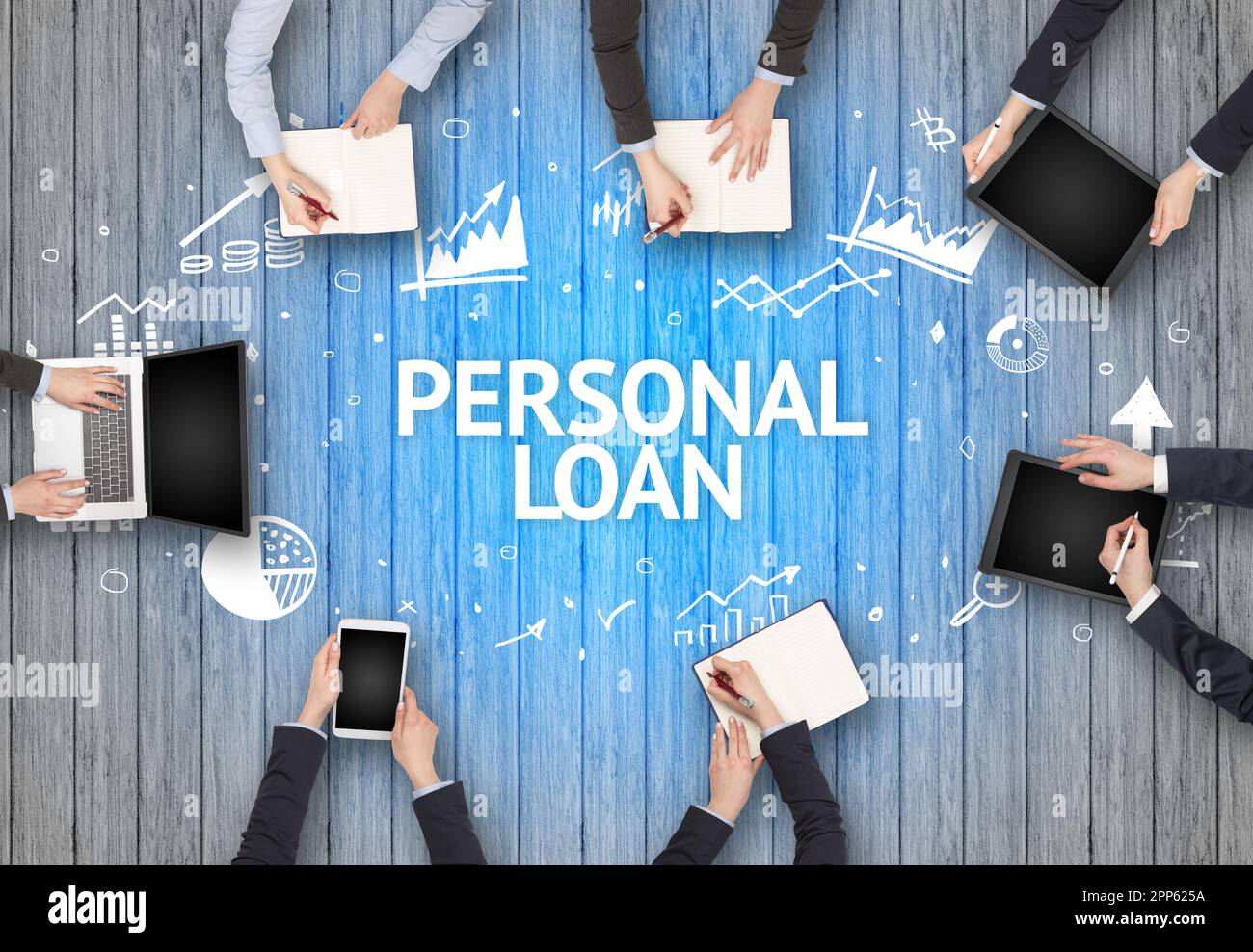 Group of Busy People Working in an Office Stock Photo - Alamy