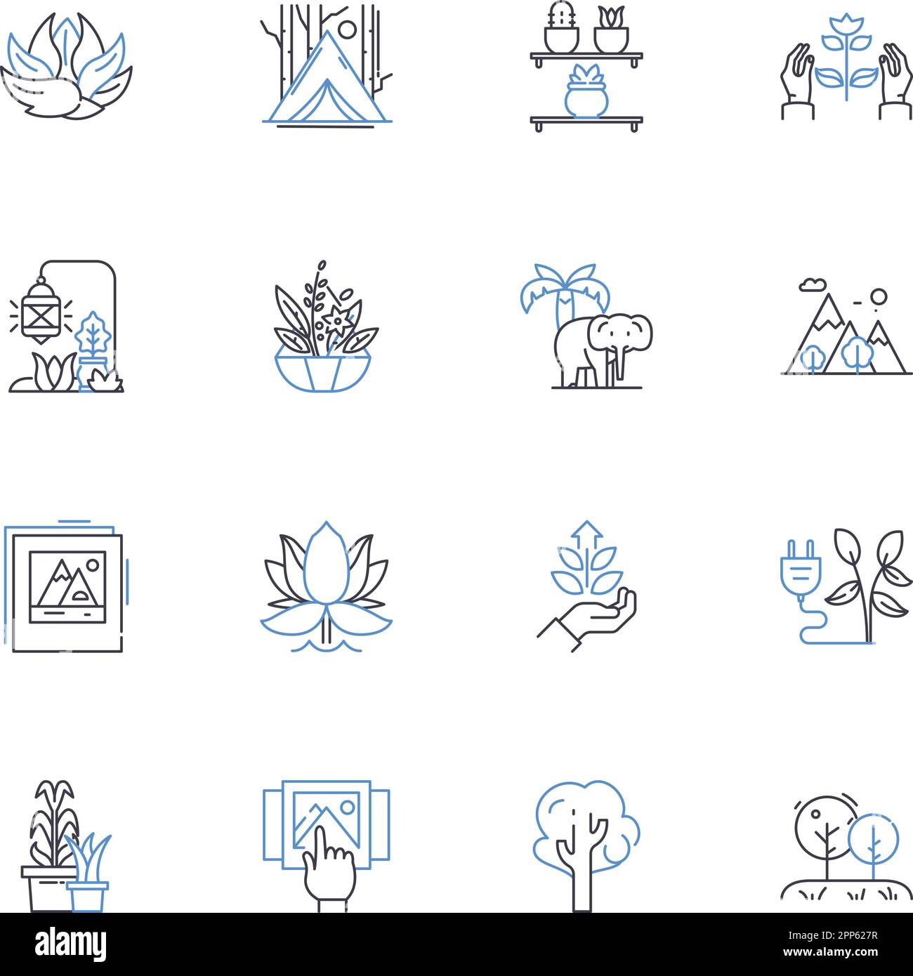 Woodlot line icons collection. Forest, Trees, Lumber, Timber, Firewood ...