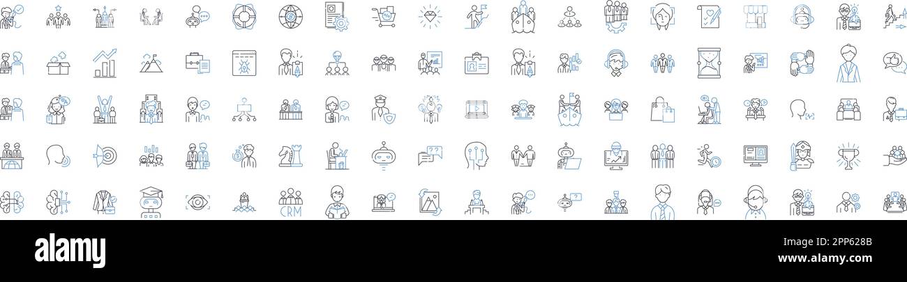 Apprenticeship line icons collection. Training, Learning, Mentorship ...